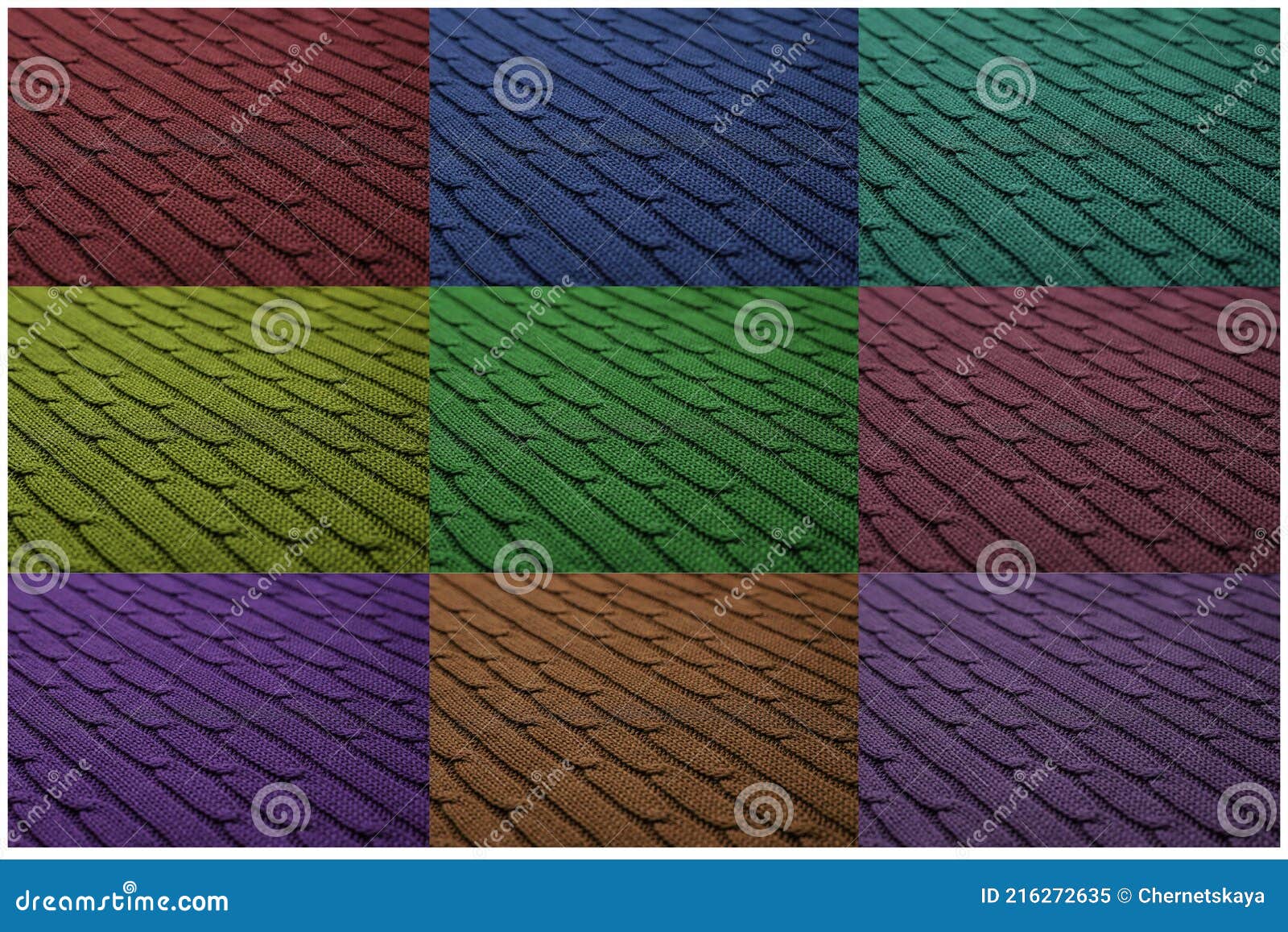 Samples of Different Wool, Collage. Color Palette Stock Image - Image ...