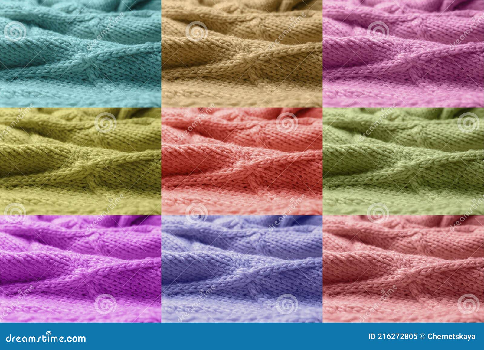 Samples of Different Wool, Collage. Color Palette Stock Image - Image ...
