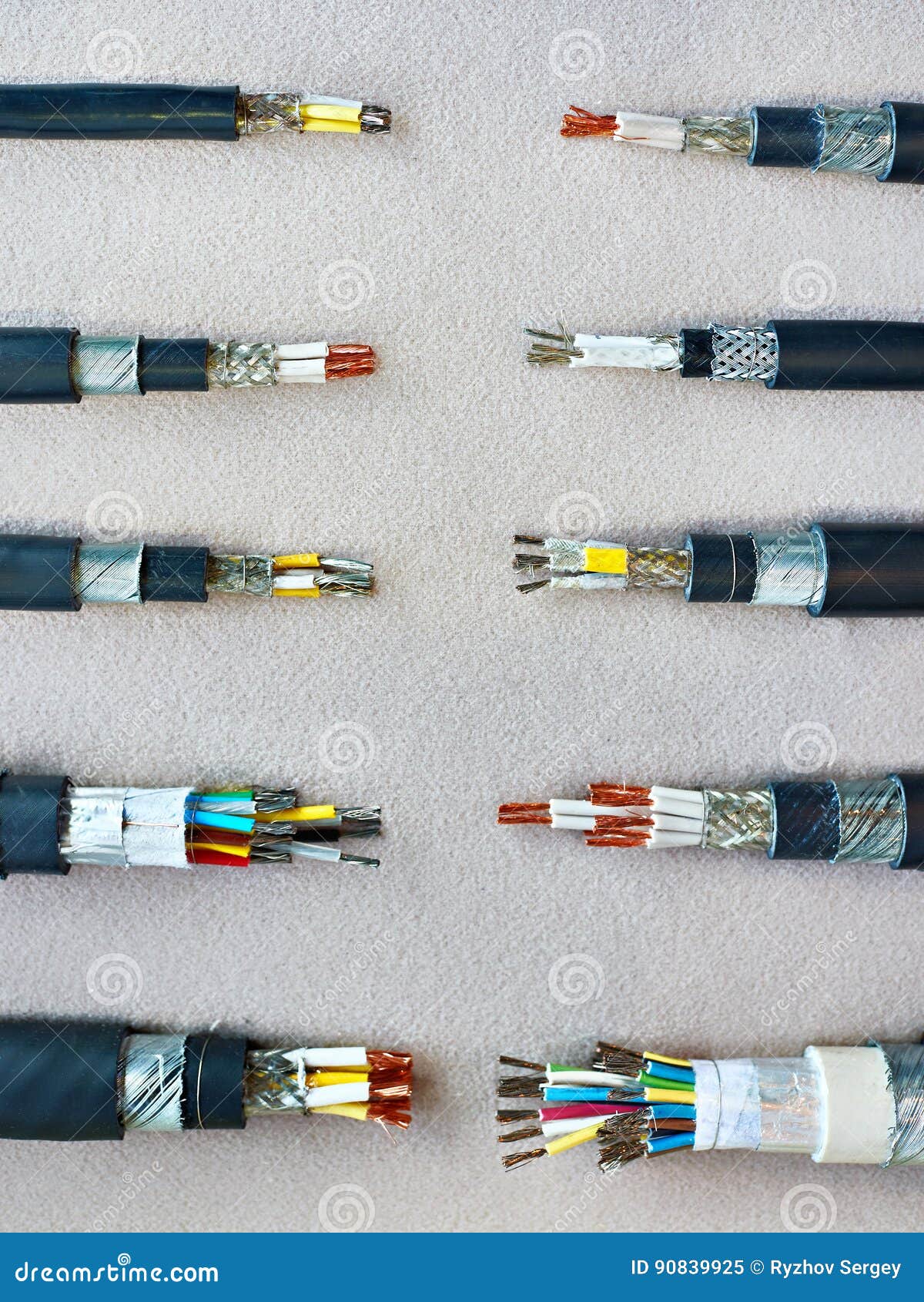 Samples of Electric Power Cable at Exhibition Editorial Image - Image ...