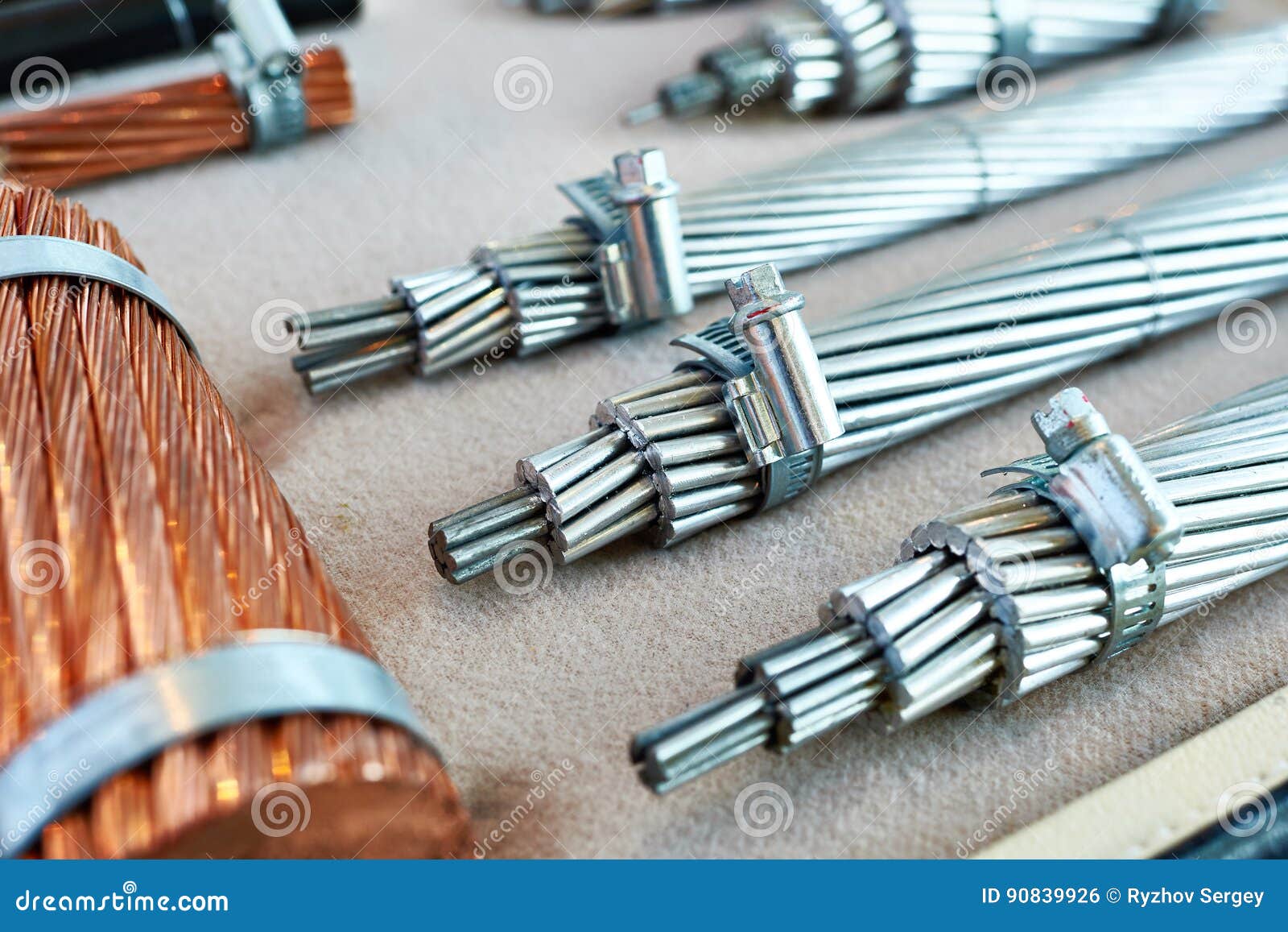 Samples of Electric Power Cable at Exhibition Stock Photo - Image of ...