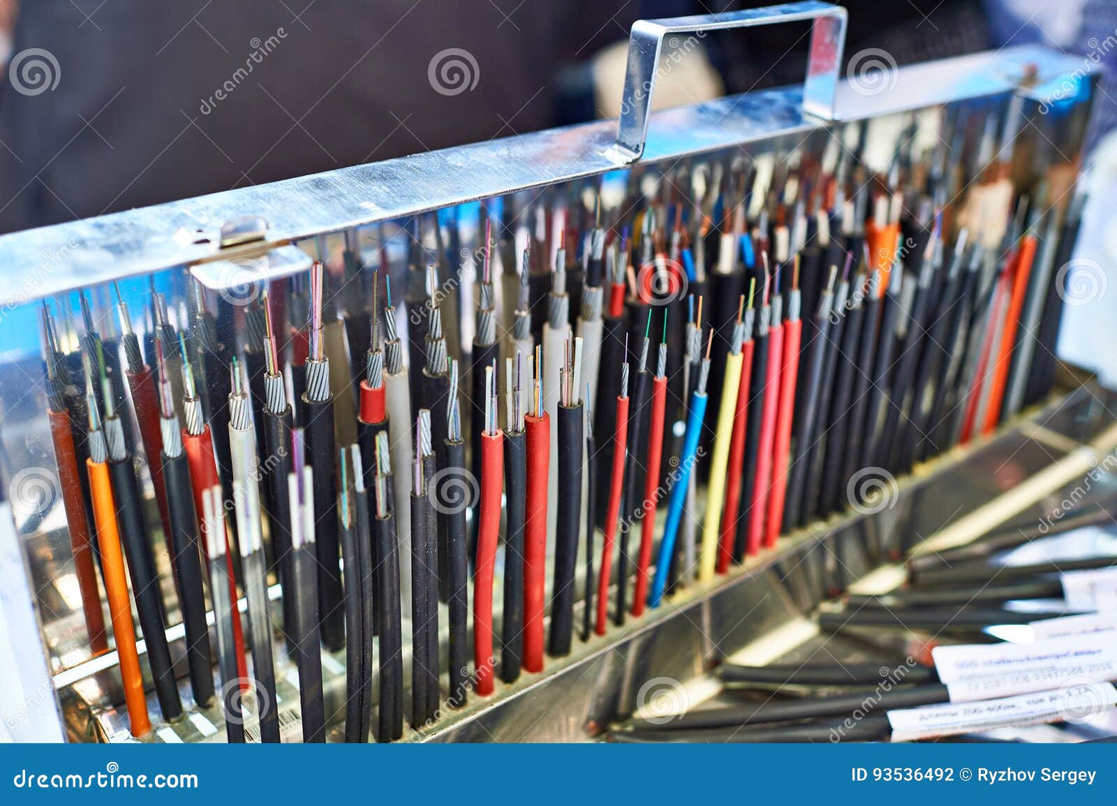 Samples of Electrical Wires on Metal Box Stock Photo - Image of copper ...