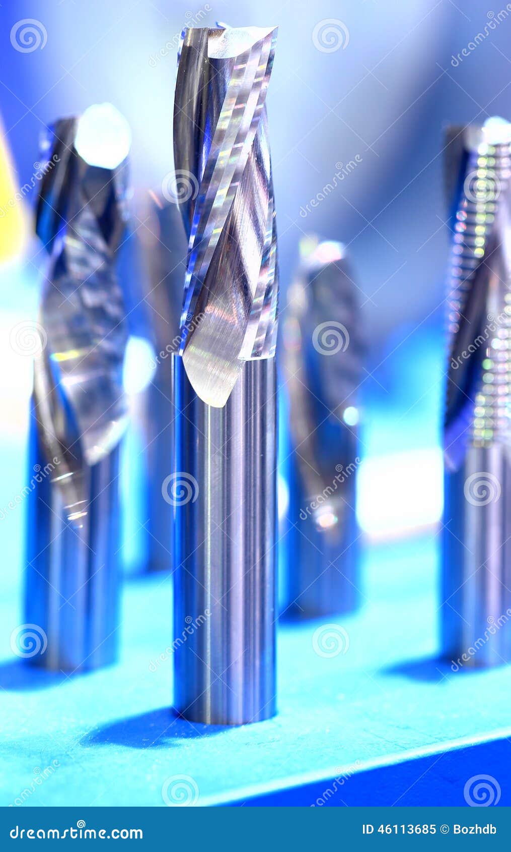 Samples of end mill tool stock image. Image of engineer - 46113685