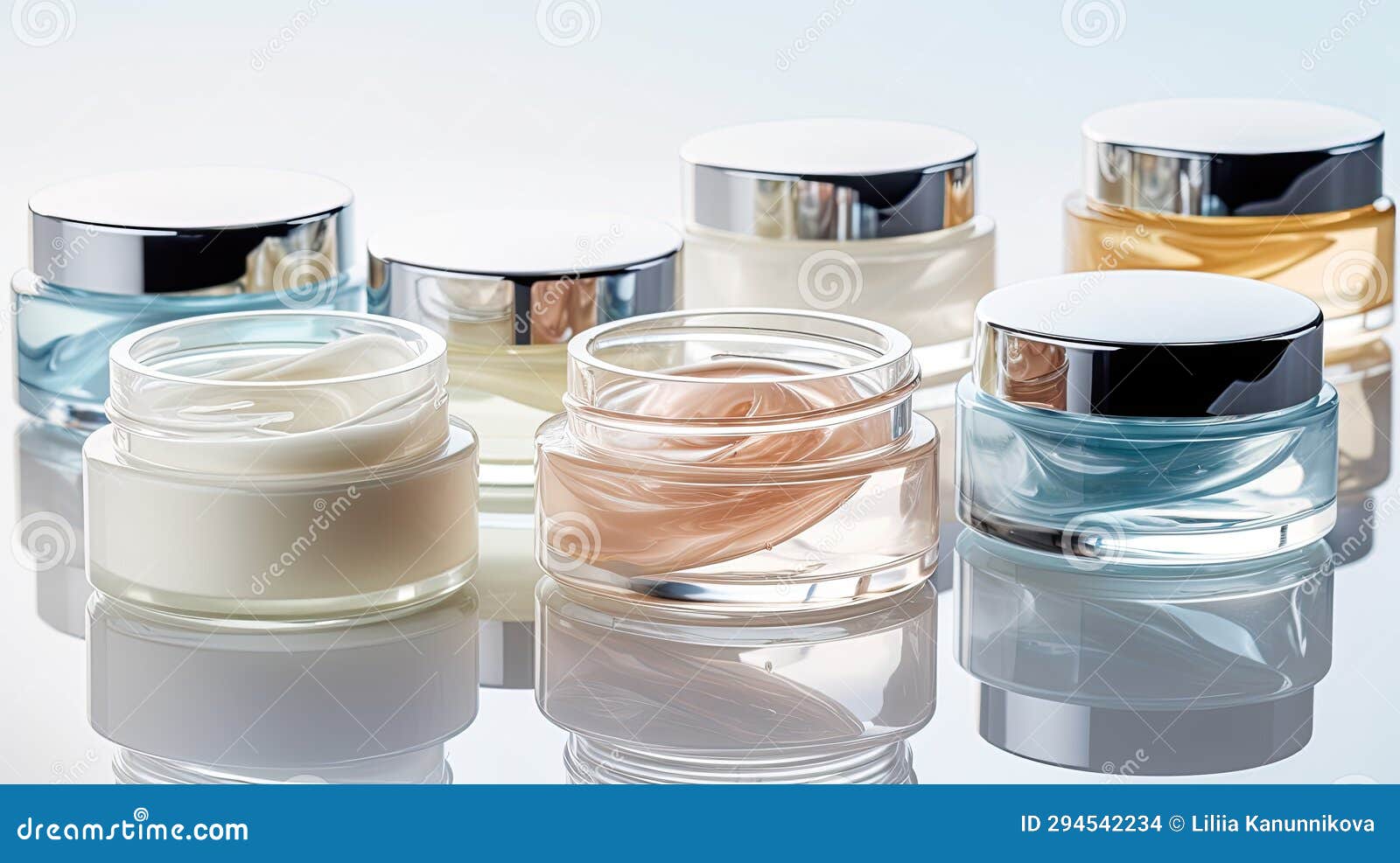 Samples Featuring Transparent Gel and White Cream, Emphasizing Their ...