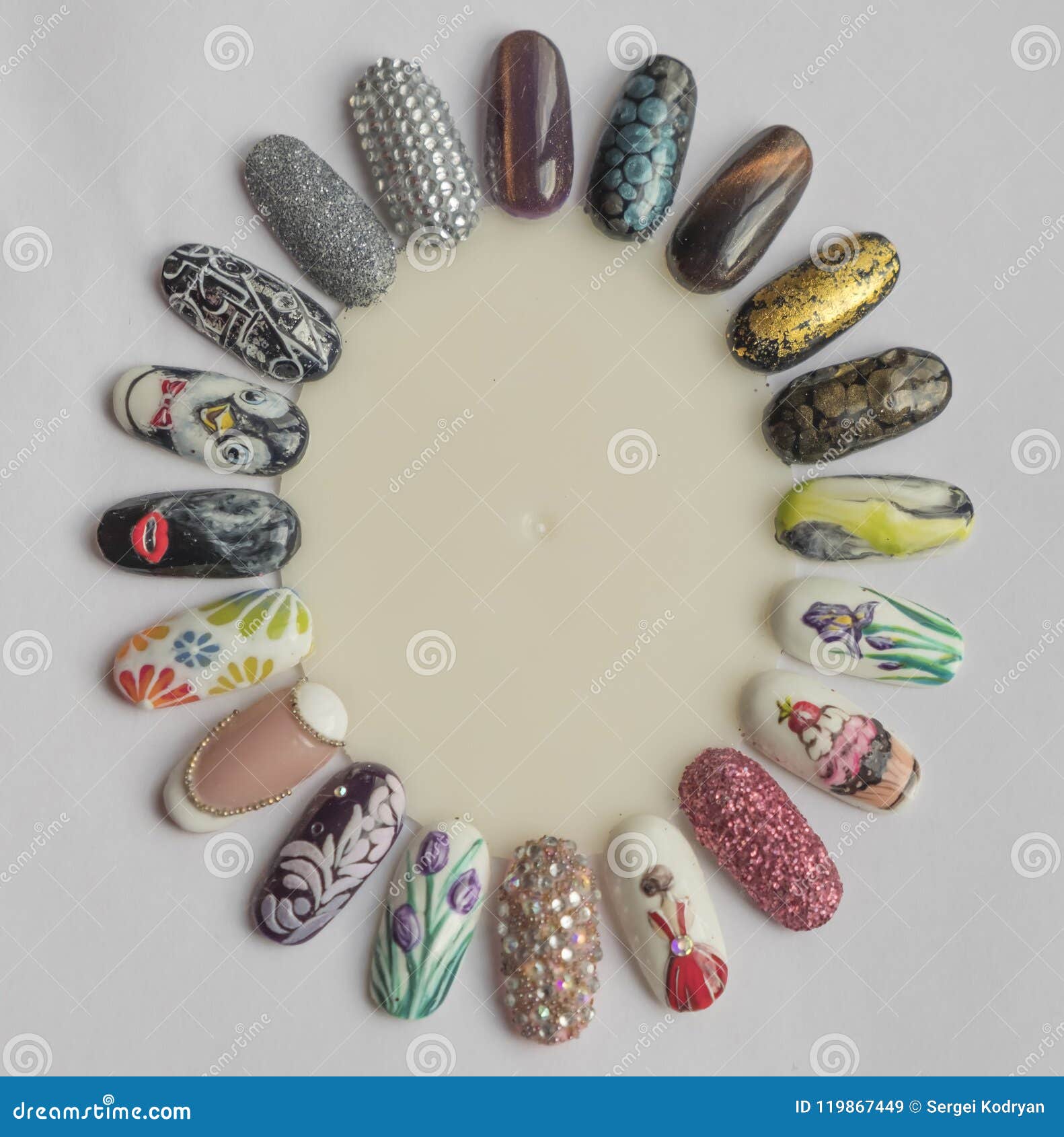 Samples of female manicure stock image. Image of manicuredhands - 119867449