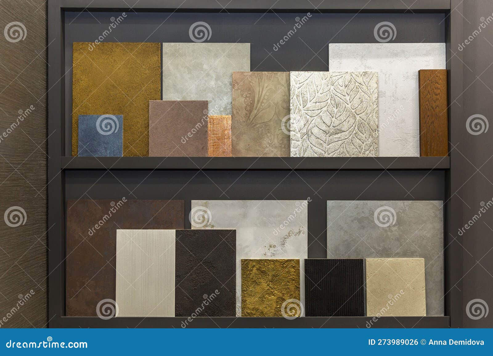Samples of Finishing Materials on the Shelf. Modern Trends in ...