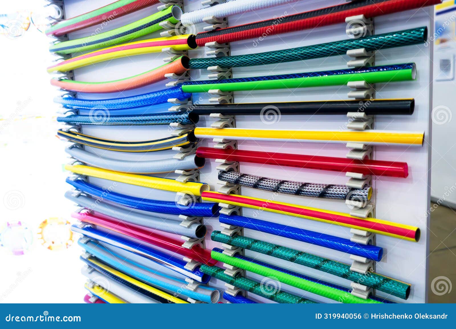Samples of Garden Hoses of Different Colors Stock Photo - Image of ...
