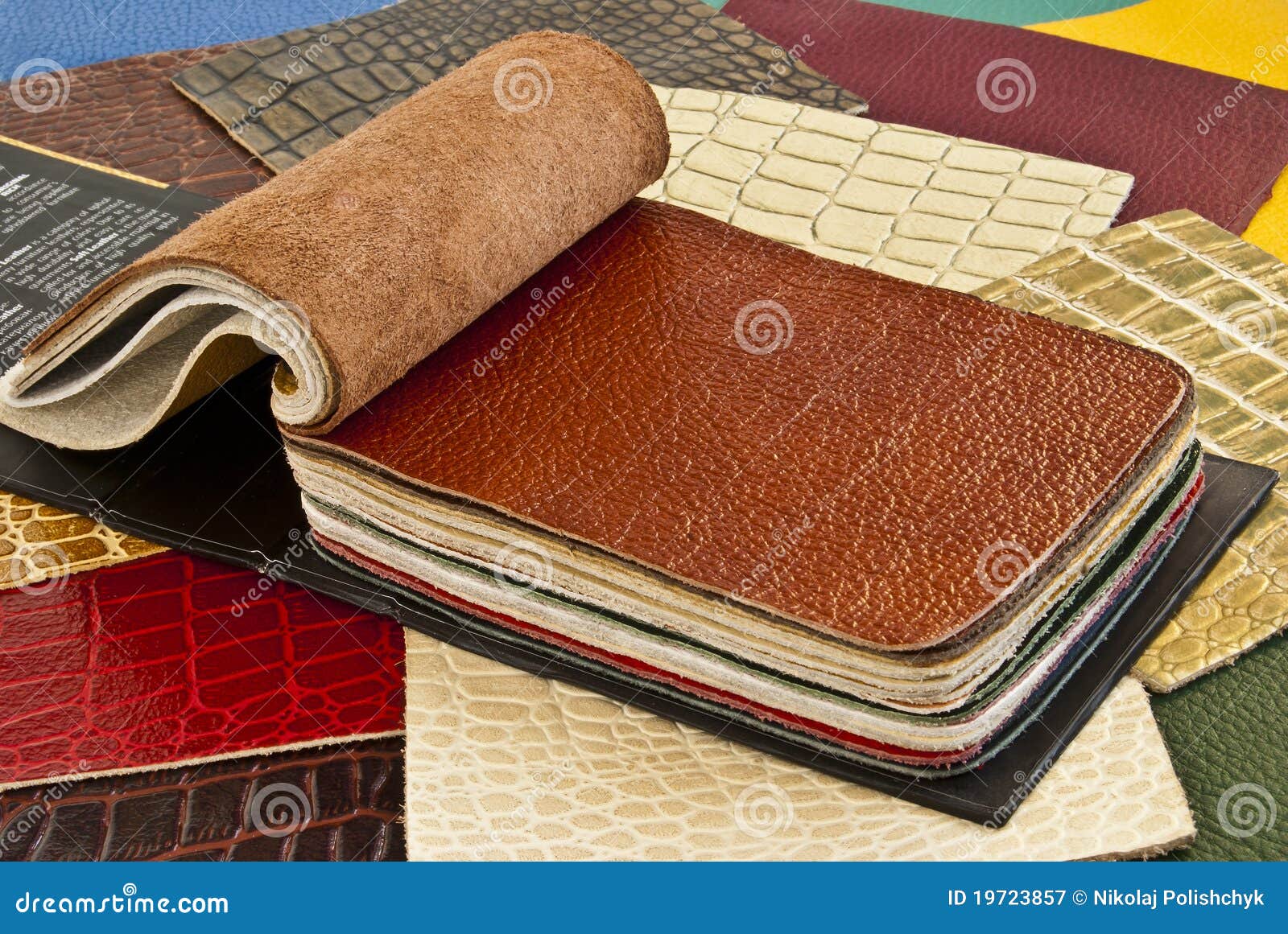 Samples of Genuine Leather. Stock Image - Image of color, flap: 19723857