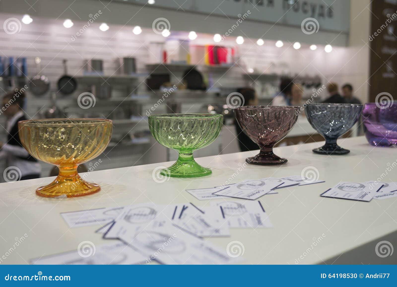 Samples of Glass Dishes Shown on Exhibition Editorial Image - Image of ...