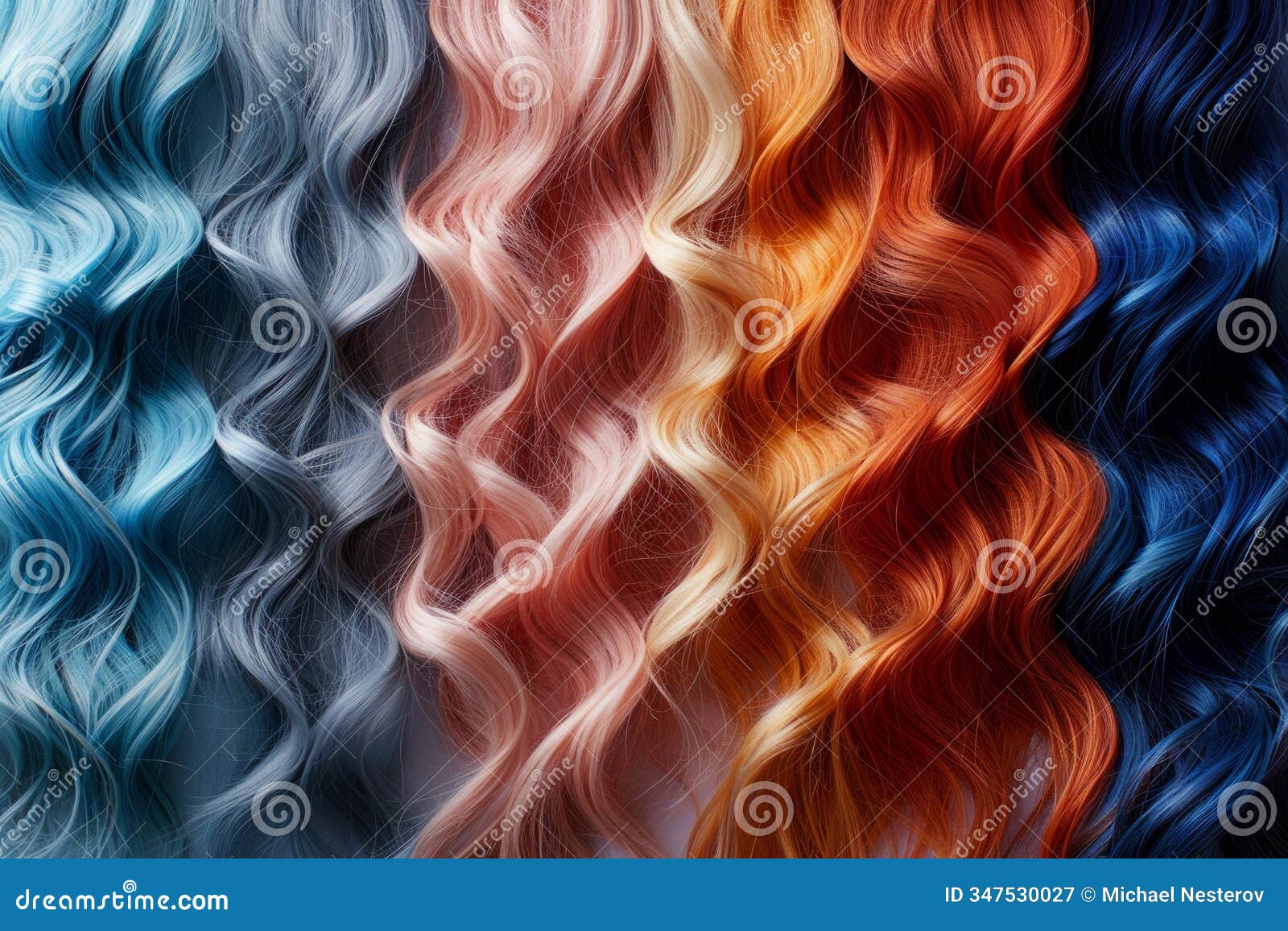 Samples of Hair Dyes in Different Colors Range Stock Image - Image of ...