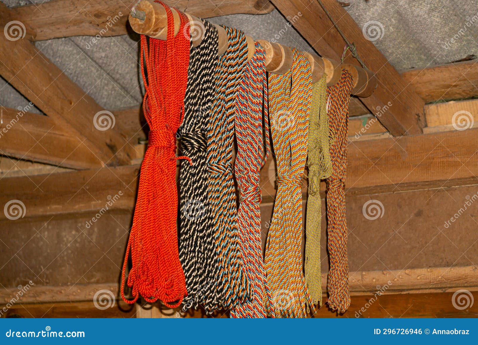 Samples of Hand-woven Ropes Using Ancient Technology Stock Photo ...