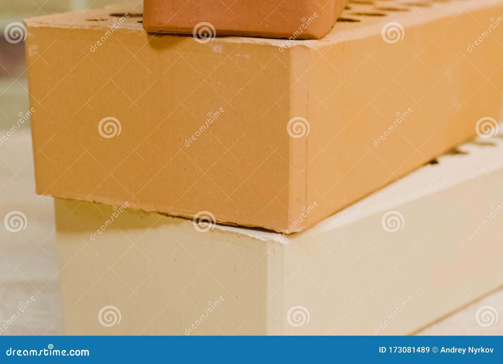 Samples of Hollow Bricks. Factory Products Stock Image - Image of ...