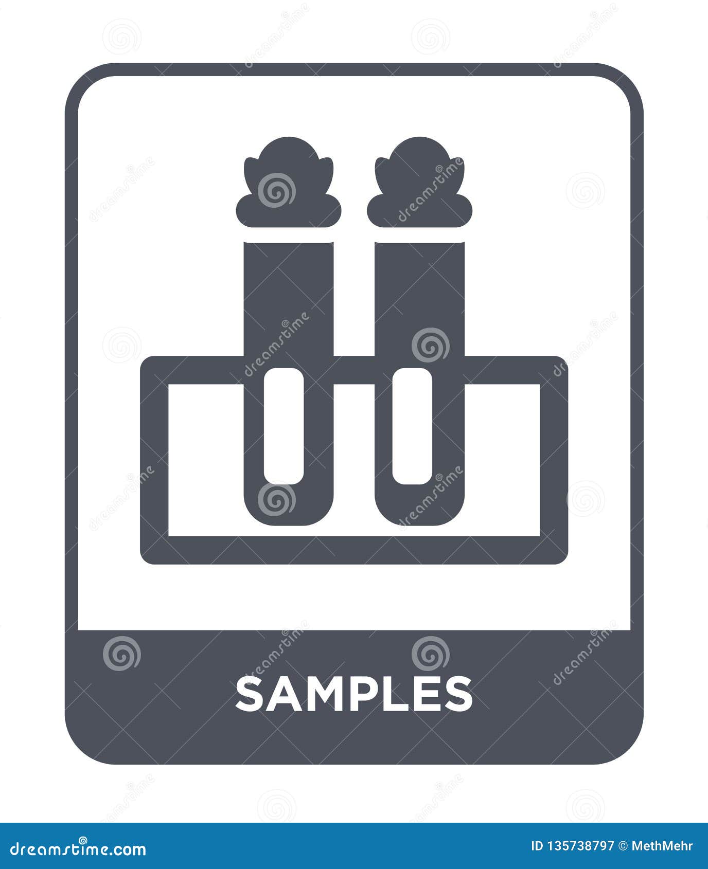 Samples Icon in Trendy Design Style. Samples Icon Isolated on White ...