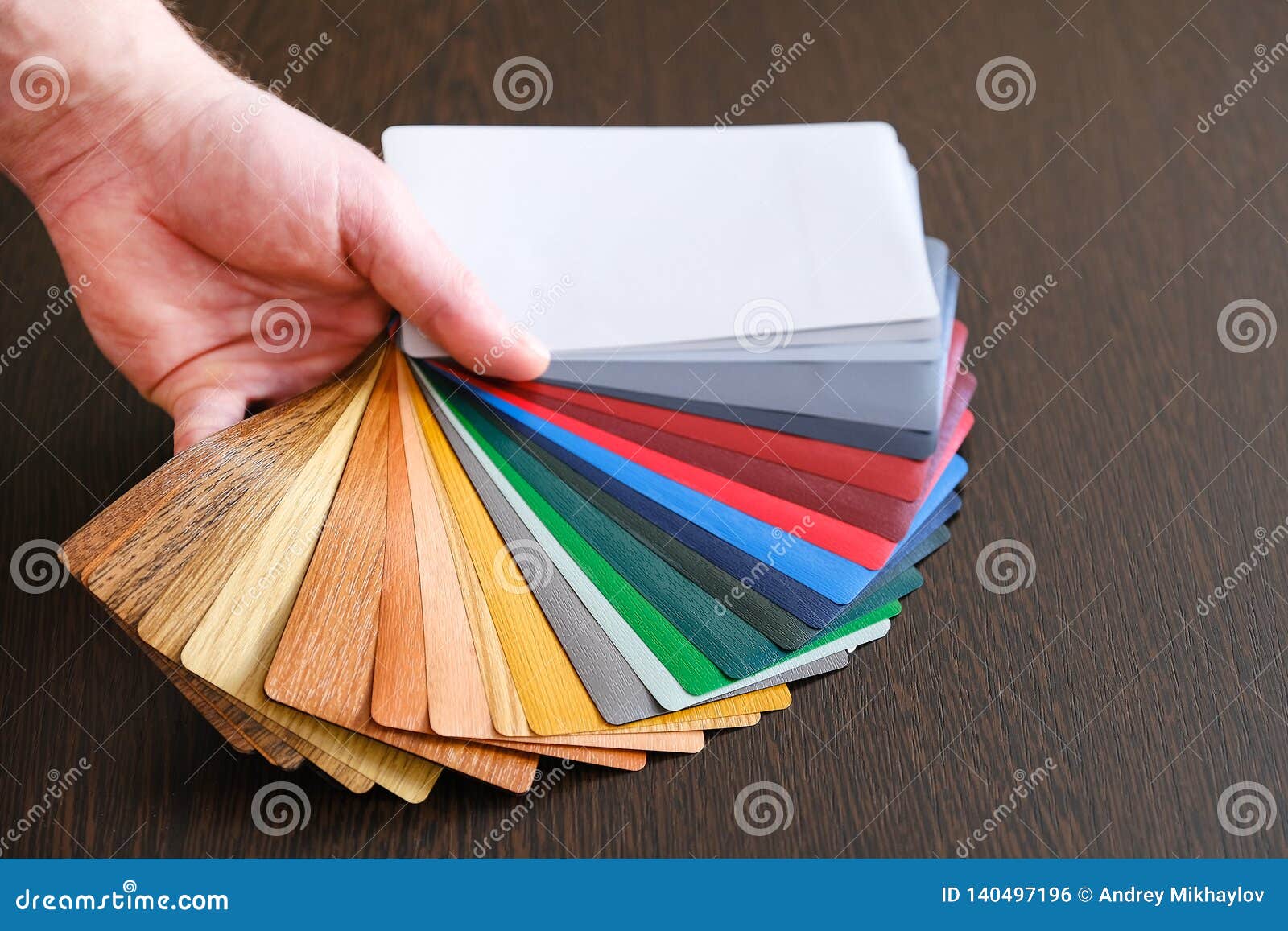 Samples Of Lamination For The Production Of Furniture. Royalty-Free ...