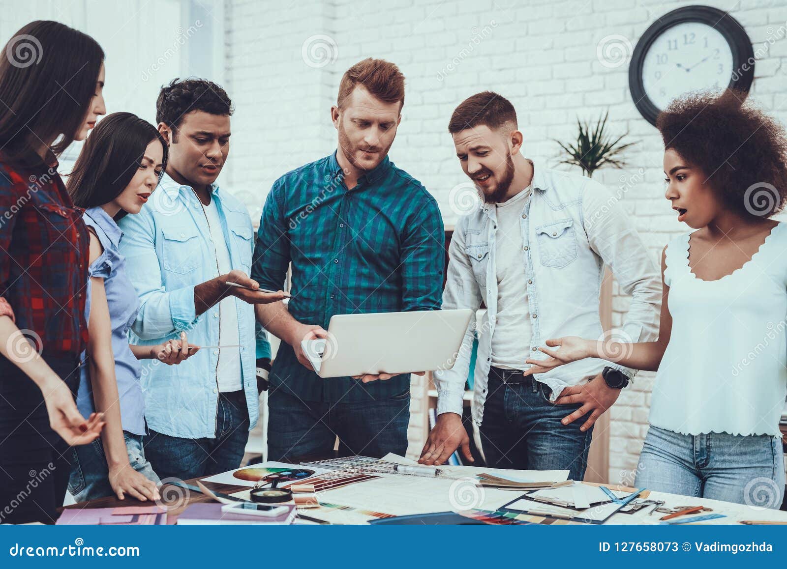 Samples. Landscape. Designers. Group. Generate. Stock Image - Image of ...