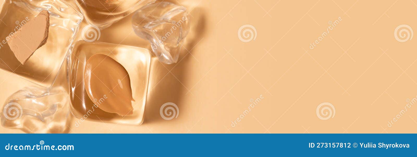 Samples of Liquid Foundation, Concealer, Compact Powder on Artificial ...