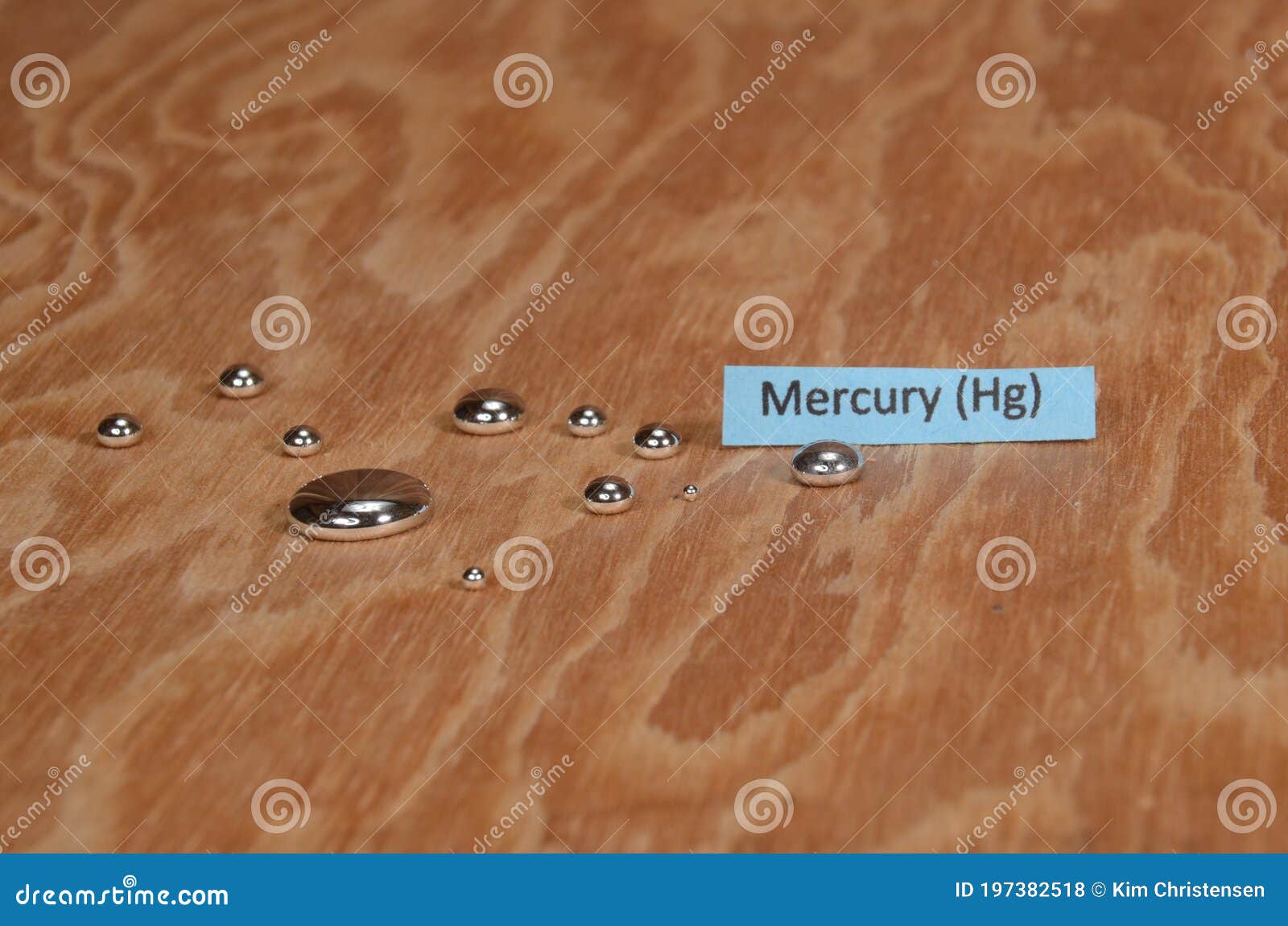 Samples of the Liquid Metal Element No 80 Mercury Stock Photo - Image ...