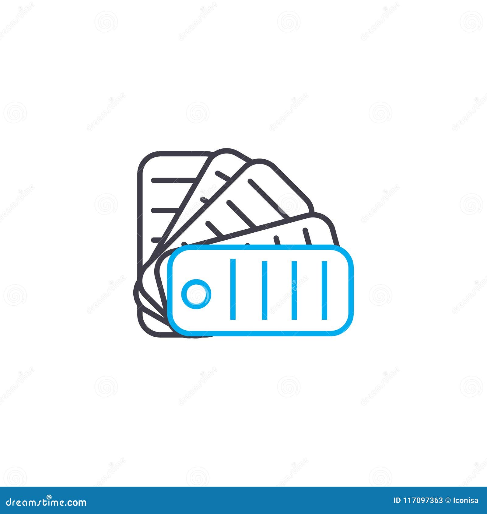 Samples of Materials Linear Icon Concept. Samples of Materials Line ...