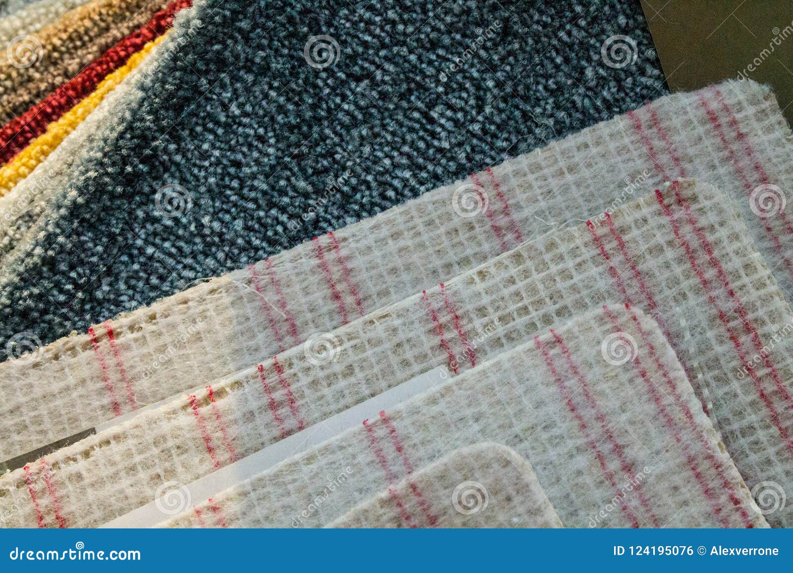 Samples of a Multi-colored Carpet Stock Photo - Image of interior, room ...