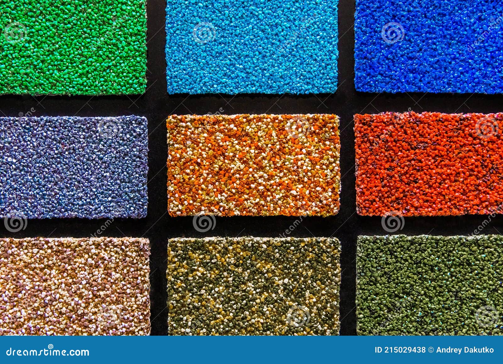 Samples of Multi-colored Drywall Construction Material for the ...