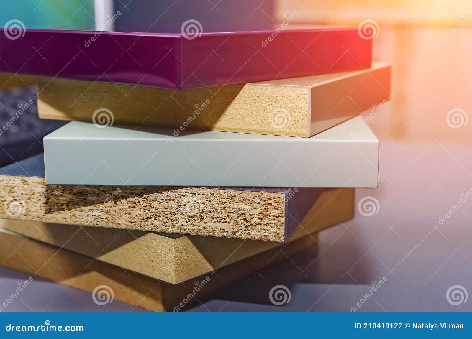 Samples of Multi-colored Finishing Material Based on Laminated ...