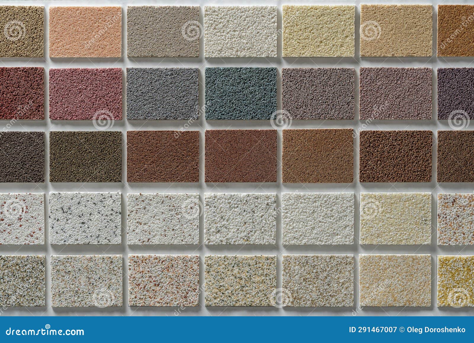 Samples of Multi Colored Plaster for the Decoration of the Facade and ...