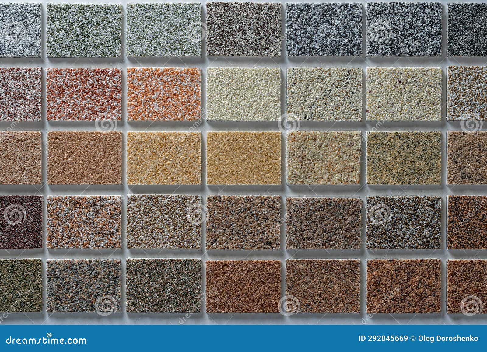 Samples of Multi Colored Plaster for the Decoration of the Facade and ...