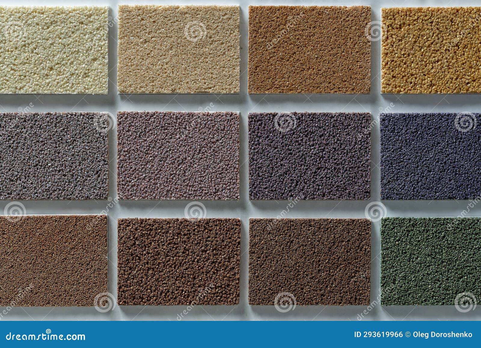 Samples of Multi Colored Plaster for the Decoration of the Facade and ...