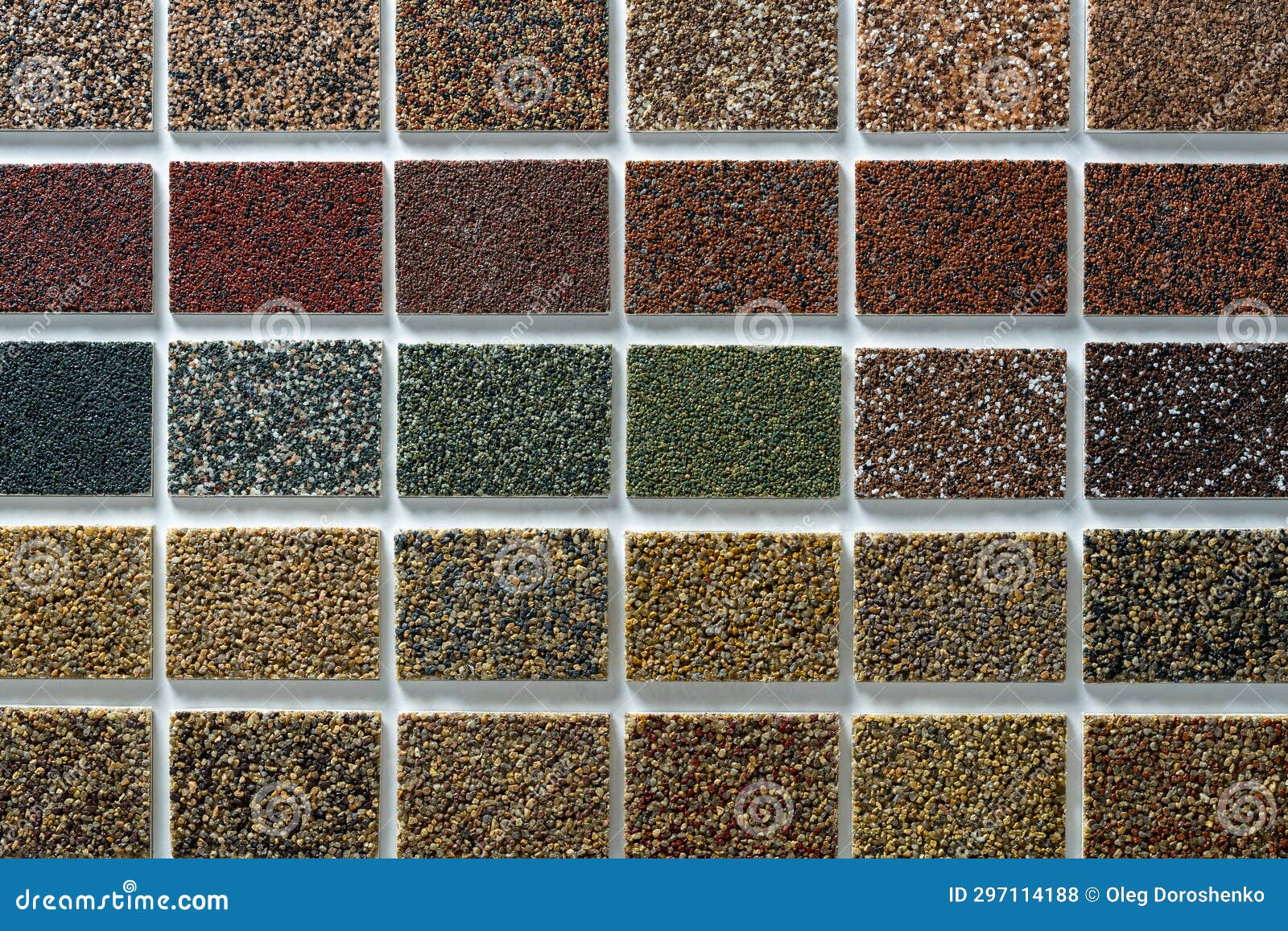 Samples of Multi Colored Plaster for the Decoration of the Facade and ...