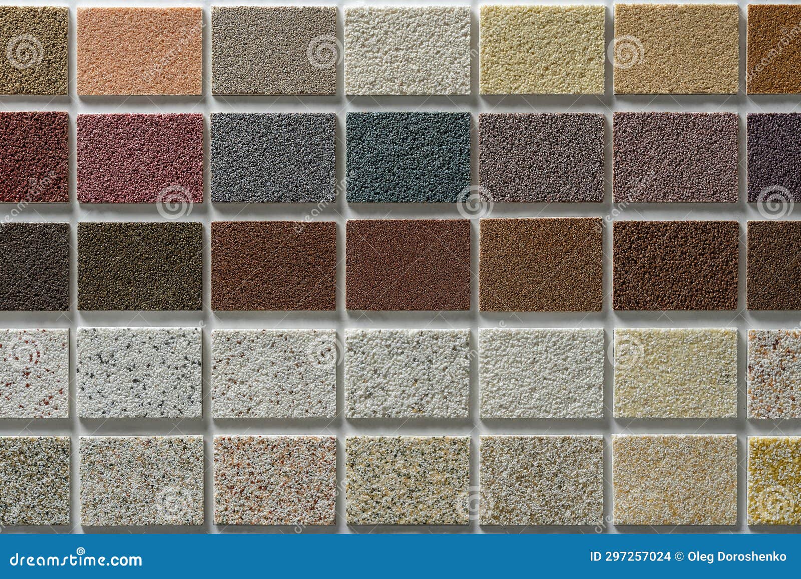 Samples of Multi Colored Plaster for the Decoration of the Facade and ...