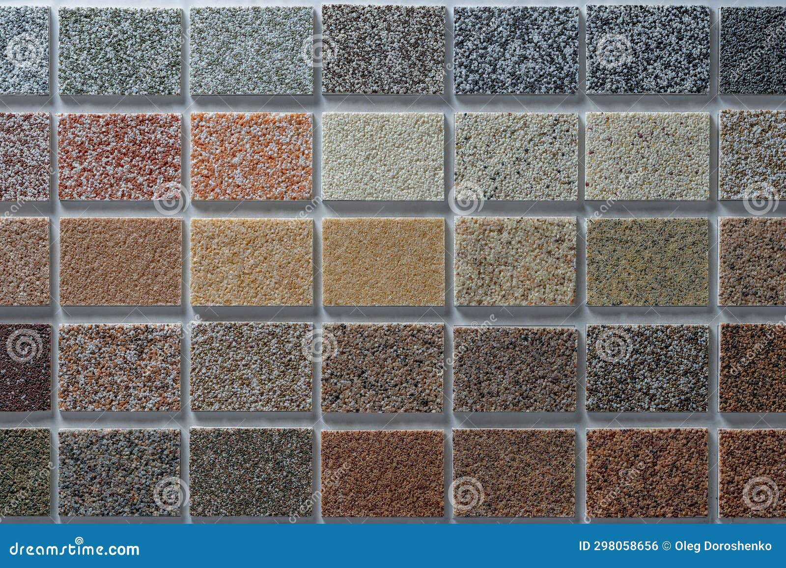 Samples of Multi Colored Plaster for the Decoration of the Facade and ...