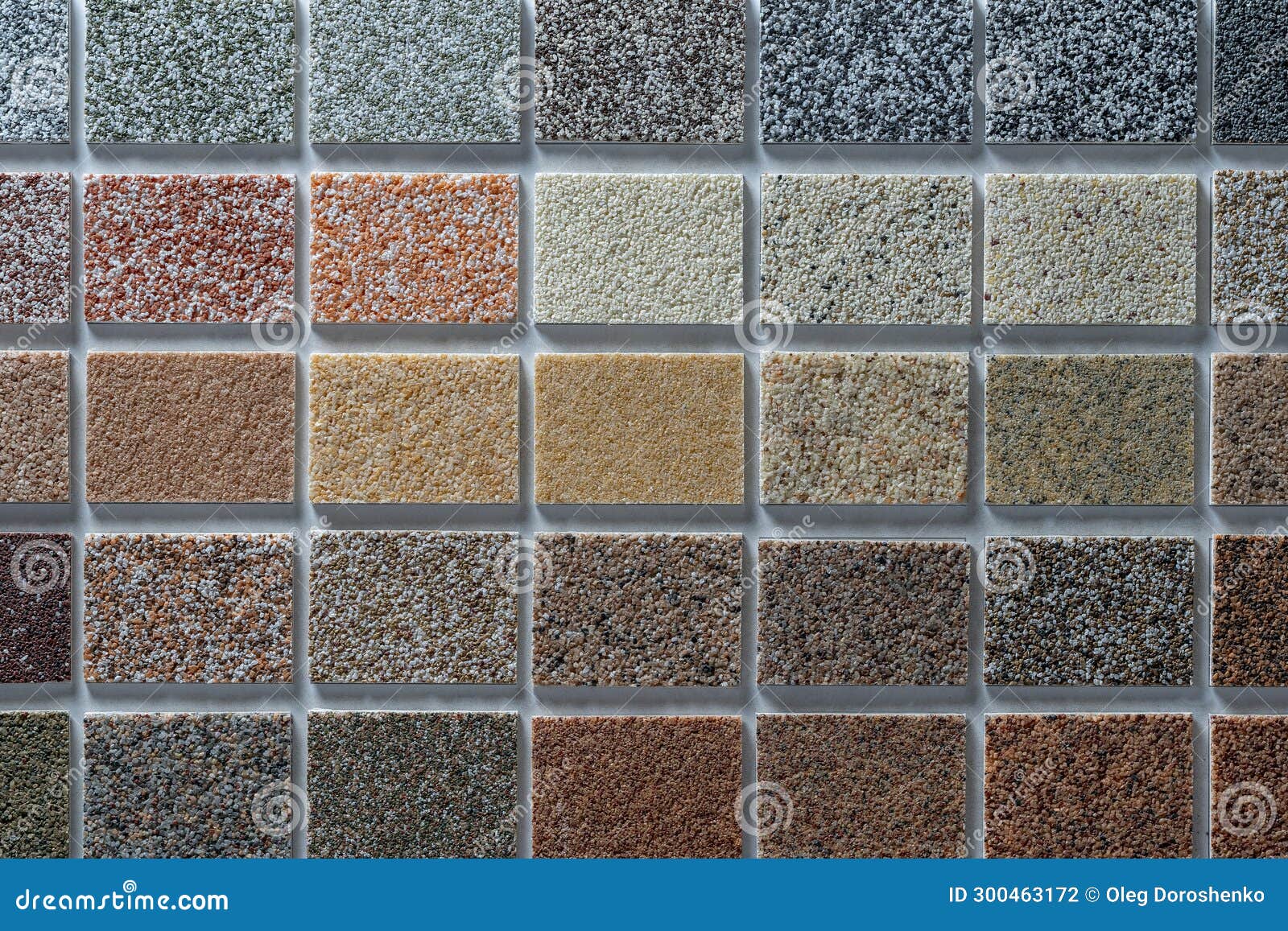 Samples of Multi Colored Plaster for the Decoration of the Facade and ...