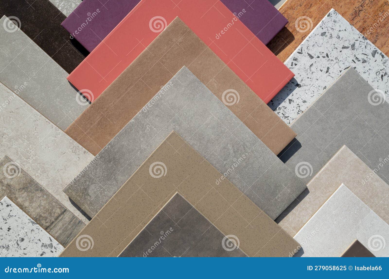 Samples of a New Colorful Ceramic Tile Close Up in Store Stock Image ...