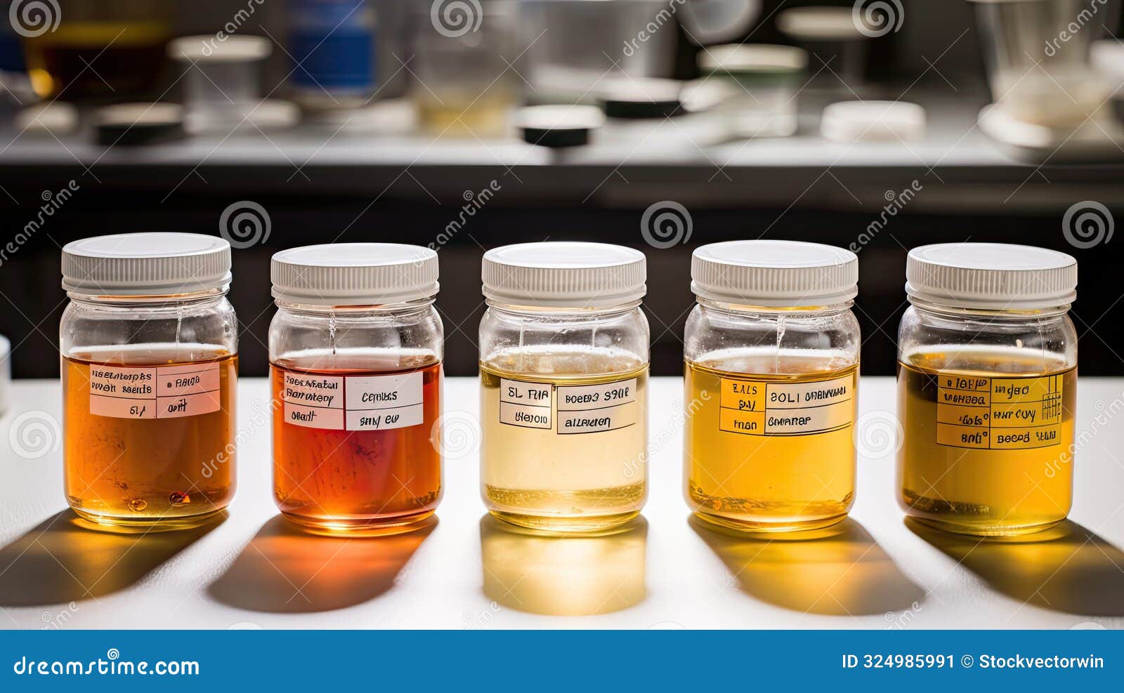 Samples oil lab stock illustration. Illustration of samples - 324985991