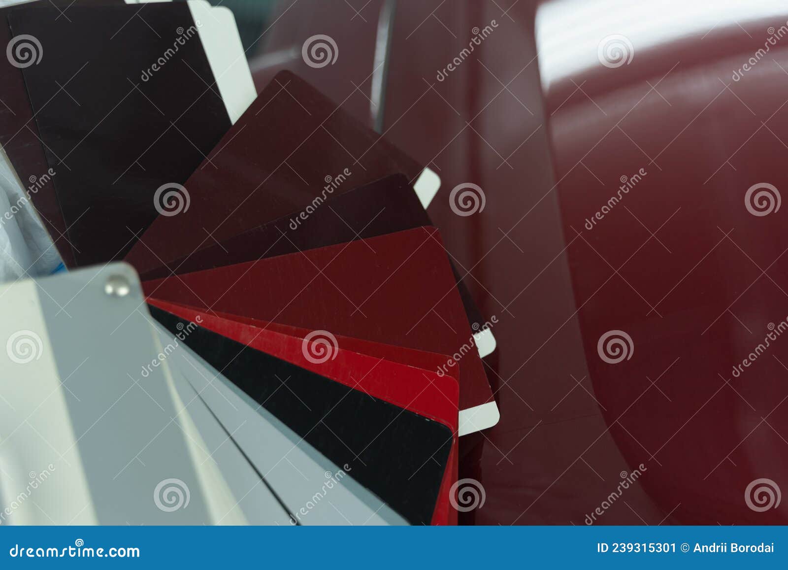 Samples with Options for Colors and Shades of Car Paint. Stock Image ...