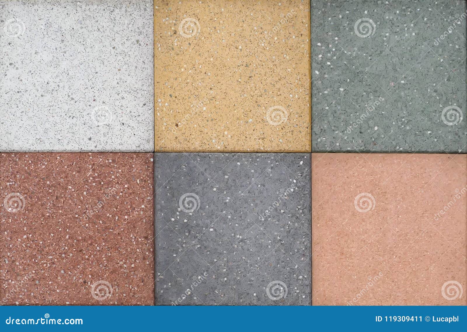 Samples of Outdoor Floor Tiles of Different Colors. Artificial Stone ...