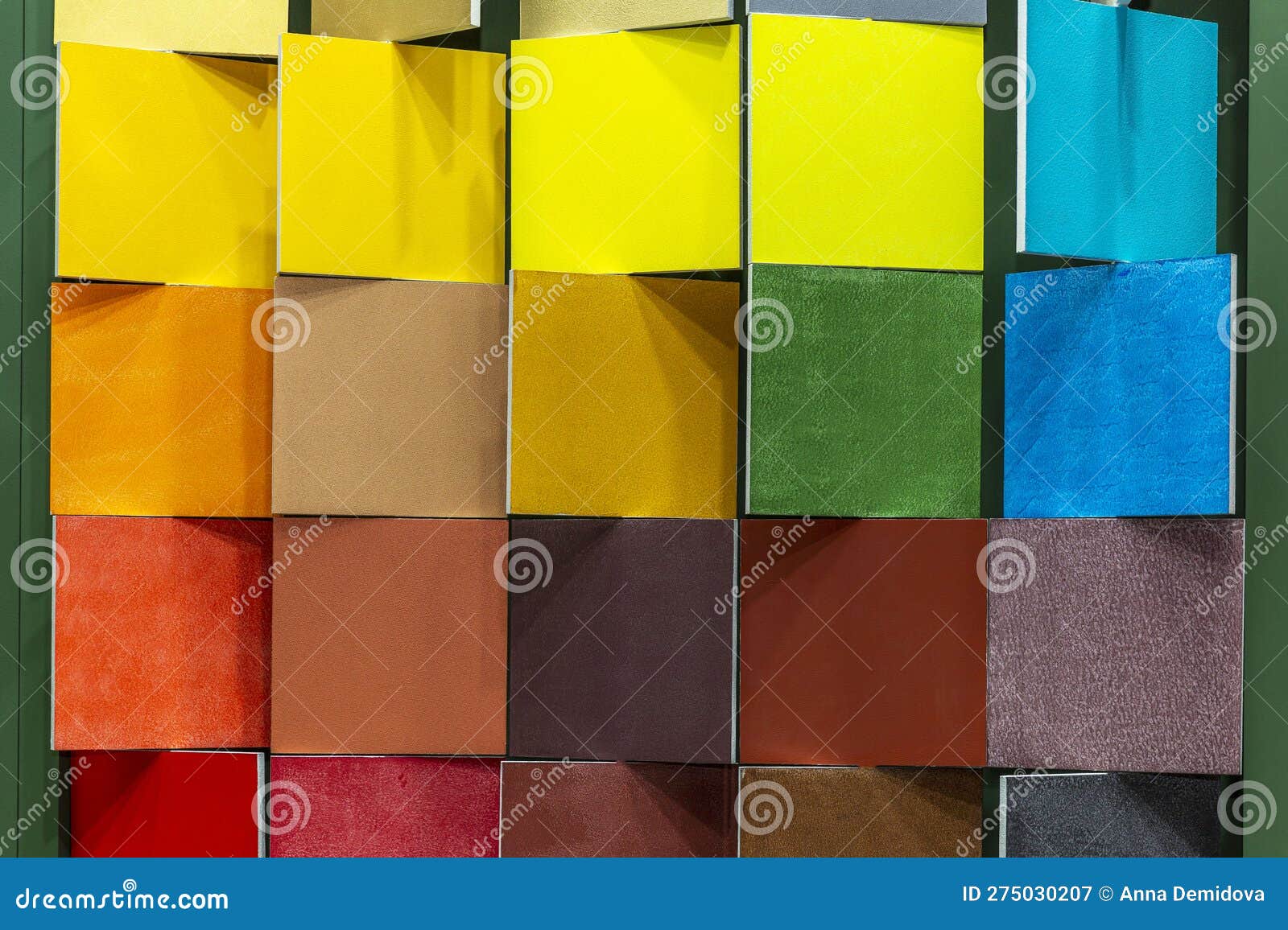 Samples of Paint Colors on the Wall. Modern Trends in Decor and ...
