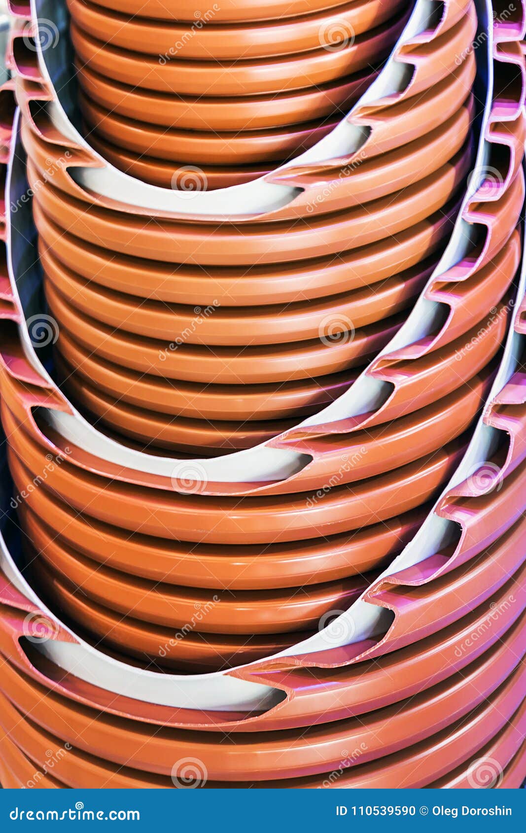 Samples of Pipes of Different Diameters in the Section Stock Photo ...