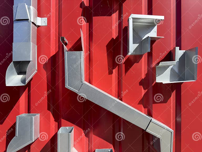 Samples of Pipes for Rainwater Collection are Presented in the Hardware ...