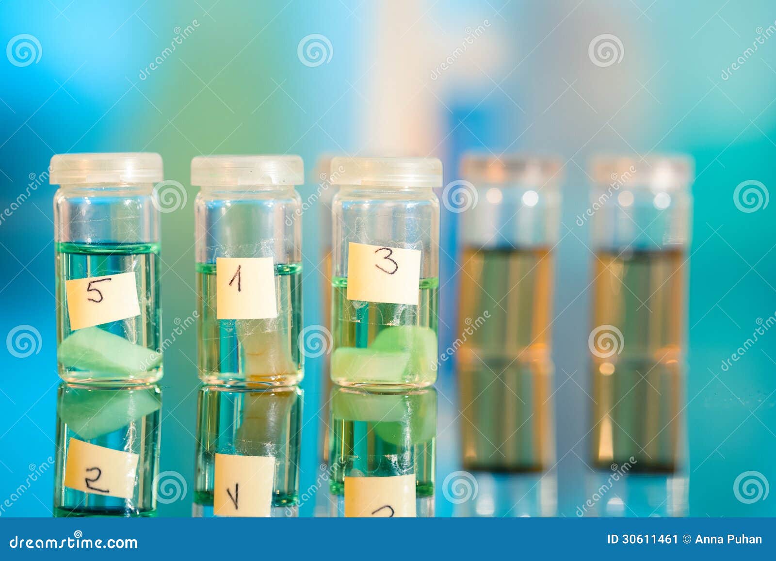 Plastic Vials In Chemical Laboratory Stock Photo | CartoonDealer.com ...