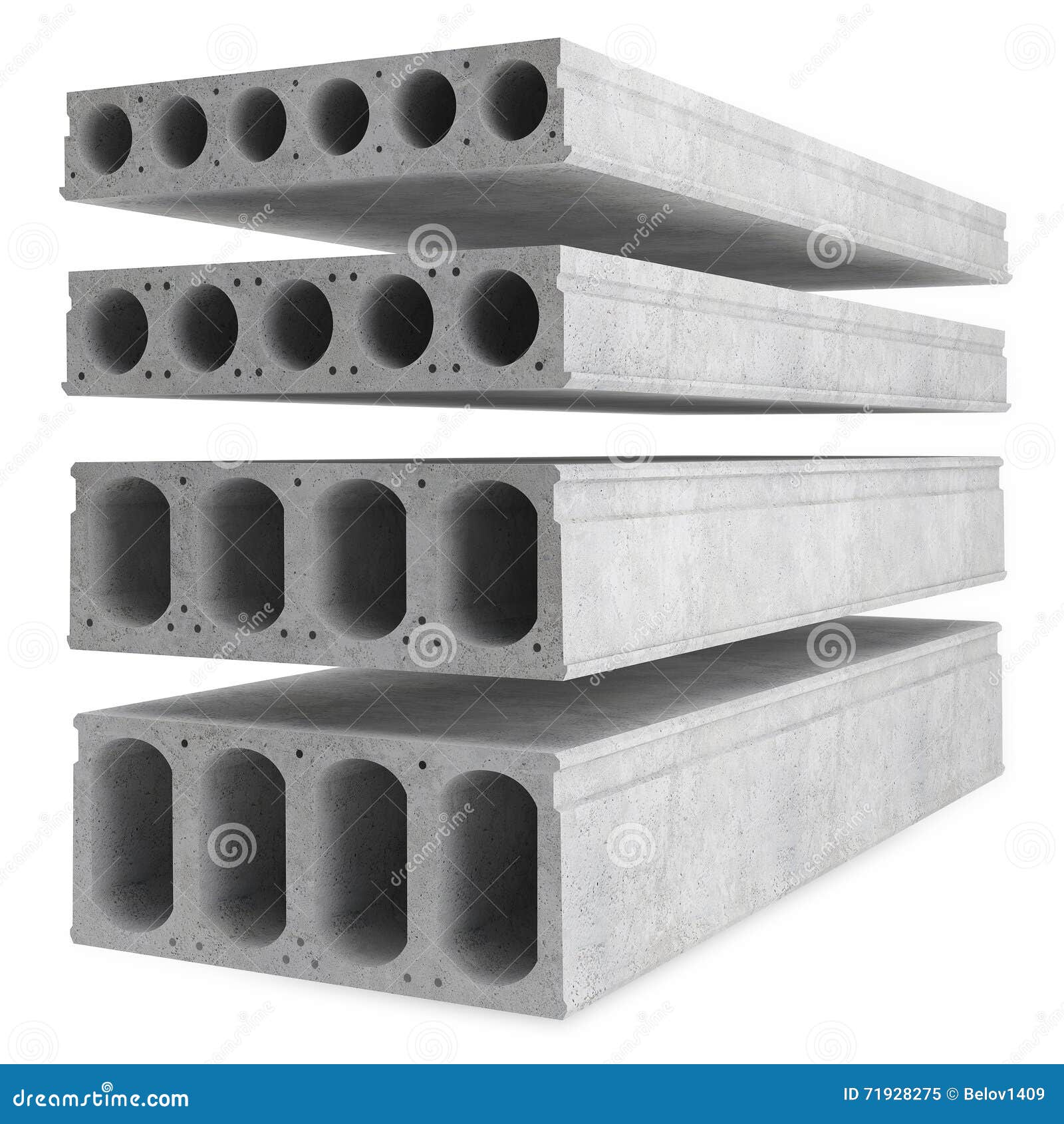 Samples of Reinforced Concrete Floor Slabs Stock Image - Image of block ...