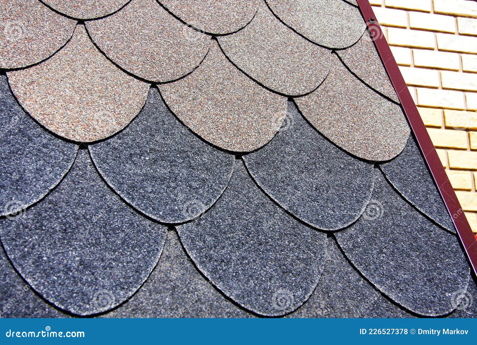 Samples of the Roof of the Roof. Bituminous Tile of Different Types ...