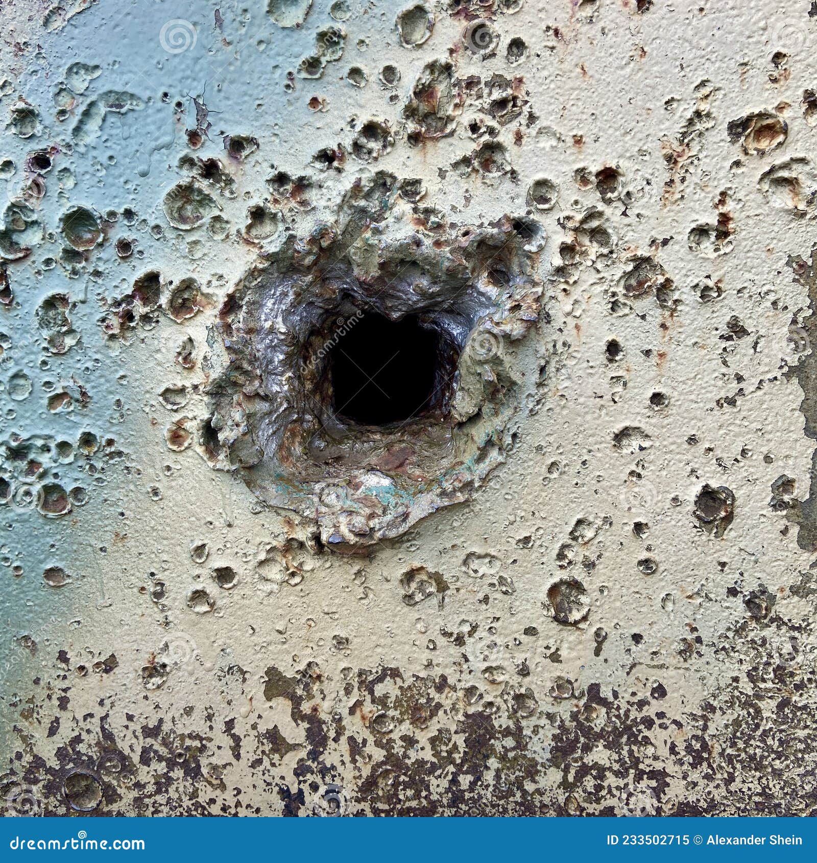Samples from Shells in the Armor of the German Tiger Tank Stock Image ...