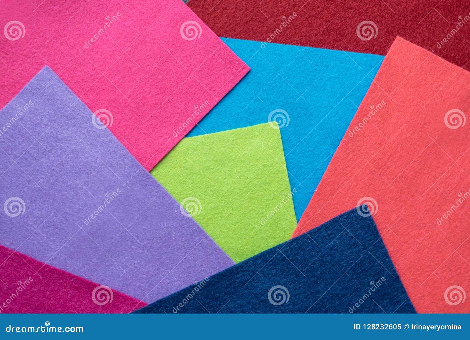 Samples of Soft Felt Flaps in Different Colours. Fan of Colored Stock ...