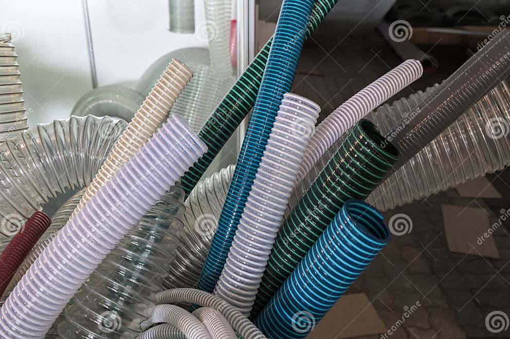 Samples of Spiral Hoses in the Store Stock Image - Image of tube ...