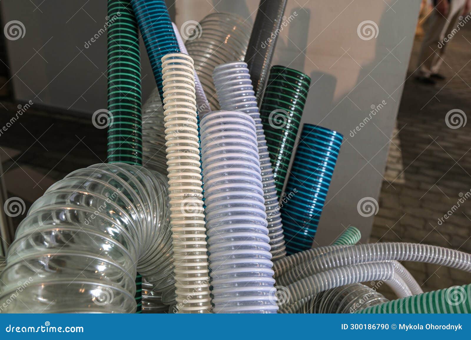 Samples of Spiral Hoses in the Store Stock Photo - Image of tube ...