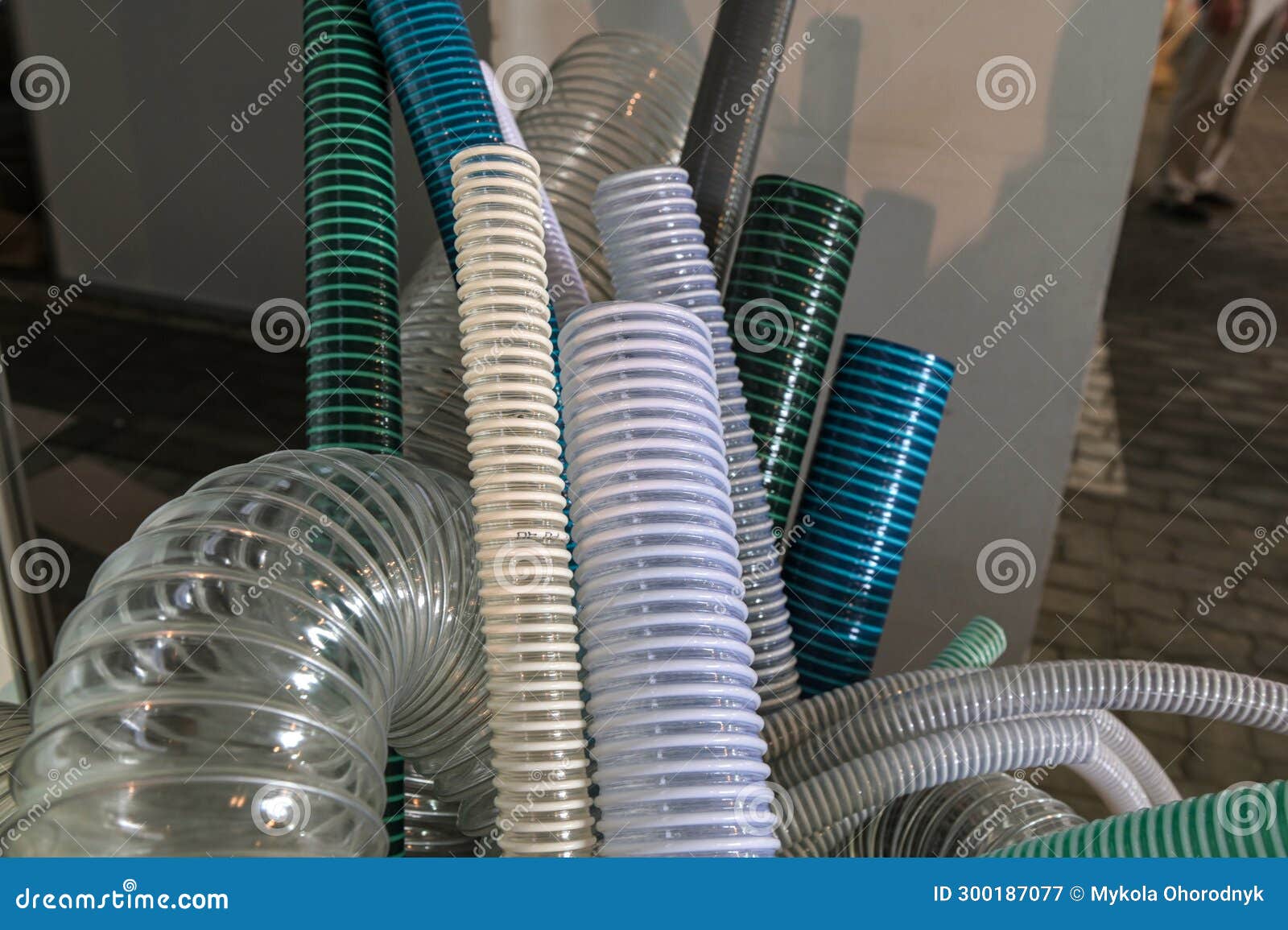 Samples of Spiral Hoses in the Store Stock Image - Image of flexibility ...
