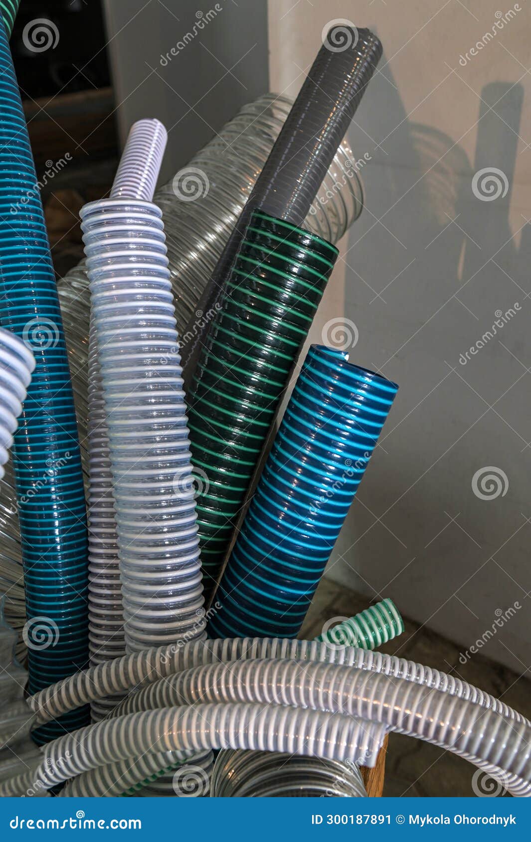 Samples of Spiral Hoses in the Store Stock Image - Image of flexibility ...