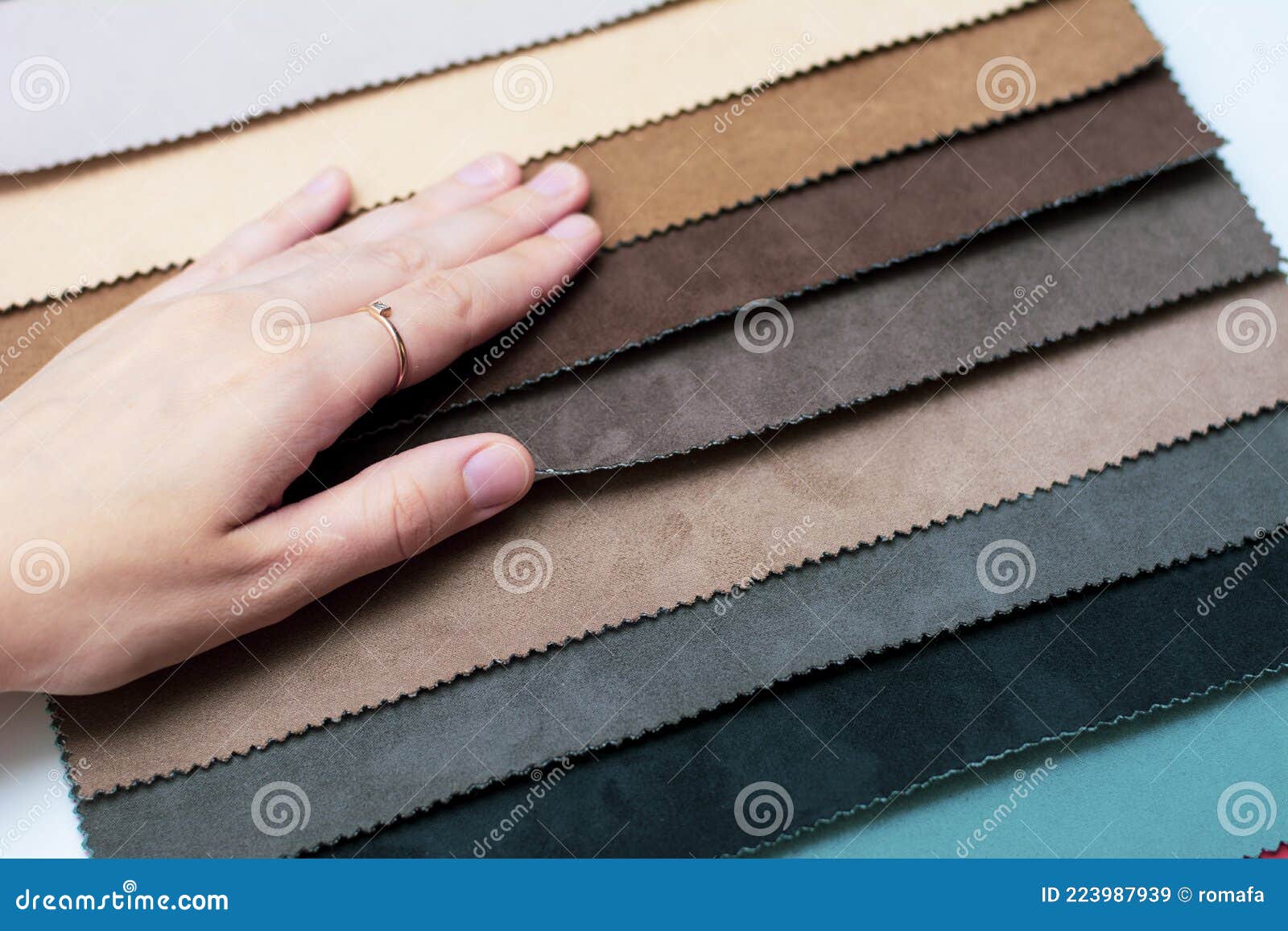 Samples of Suede for Sewing. Stock Image - Image of clothing ...