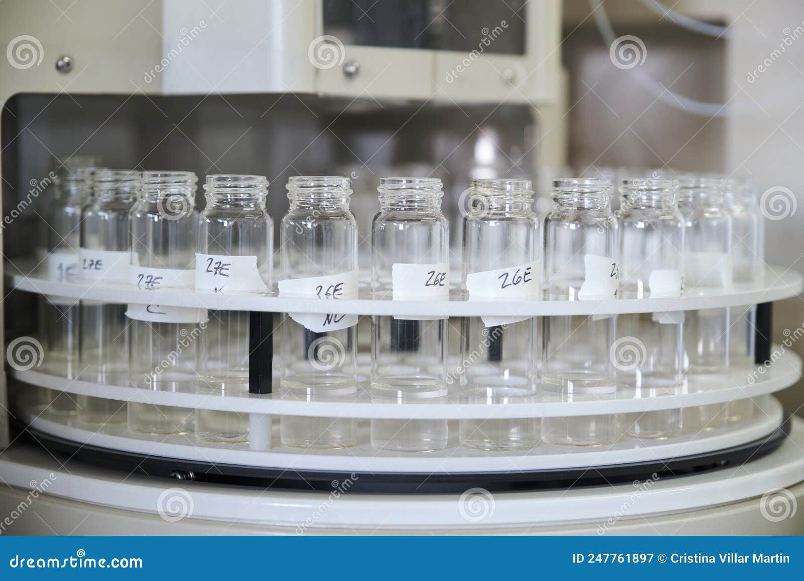 Samples at a Total Organic Carbon Analyzer Autosampler. Stock Image ...