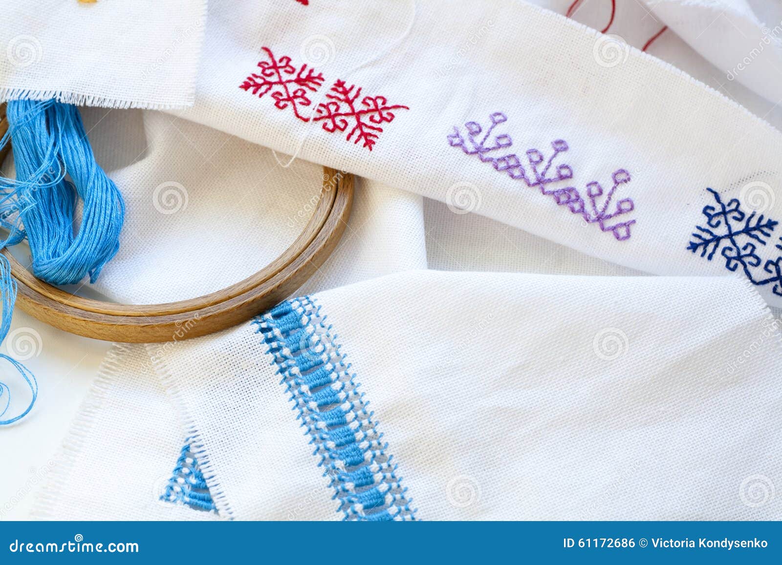 Samples Ukrainian Embroidery, Unfinished Work in Progress and Tools for ...
